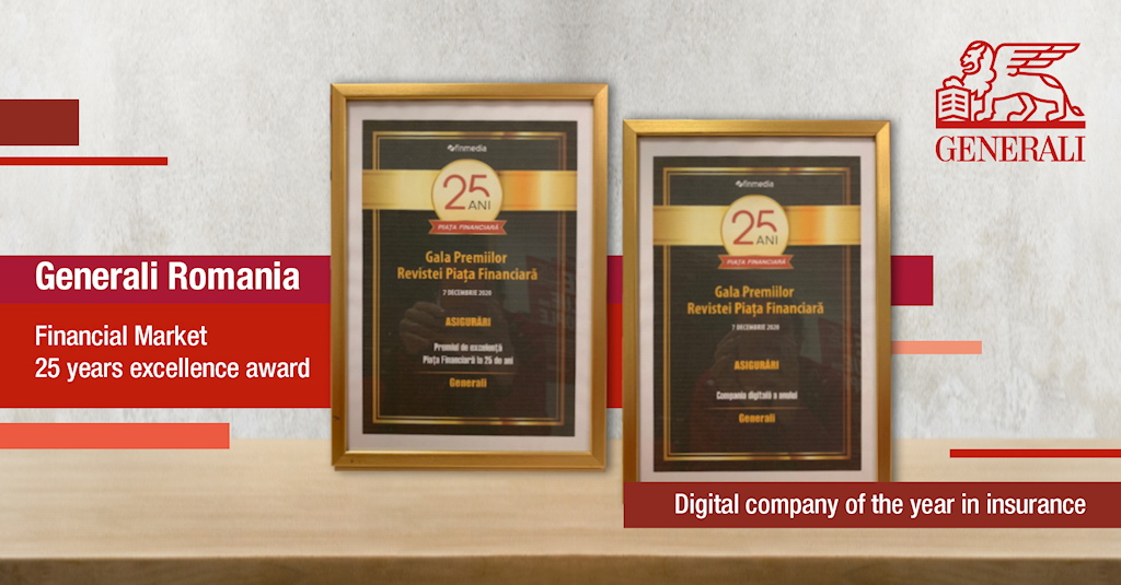 Generali Romania awarded for digitalization and a history of excellence